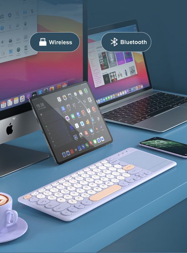 Bluetooth & Wireless Keyboard With Touchpad - IOS / Windows